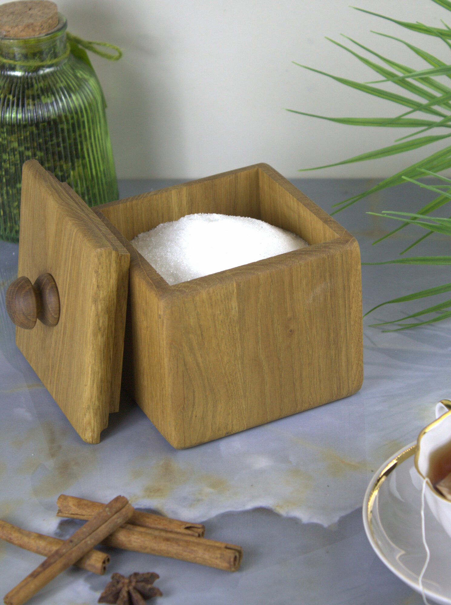 Cахарница с крышкой малая орех