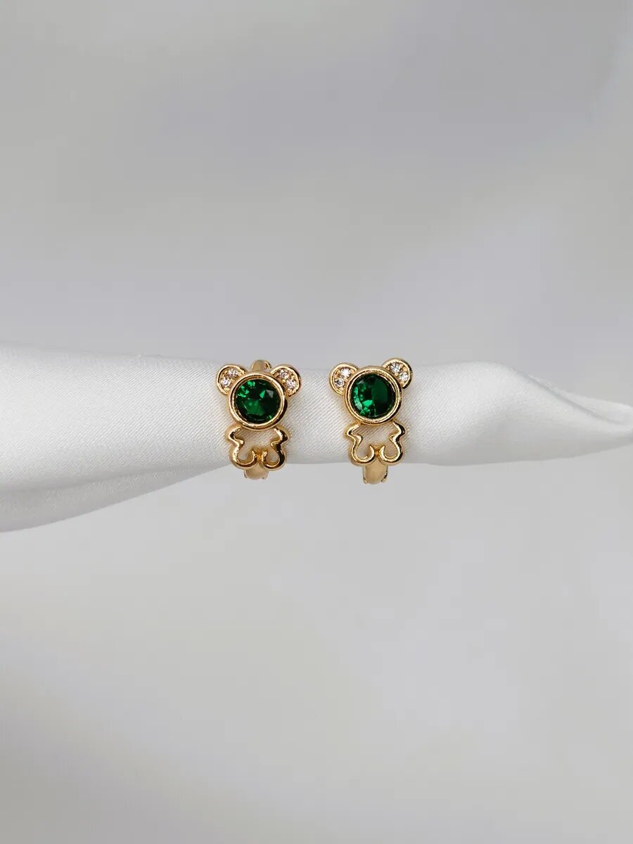 Серьги конго, искусственный камень