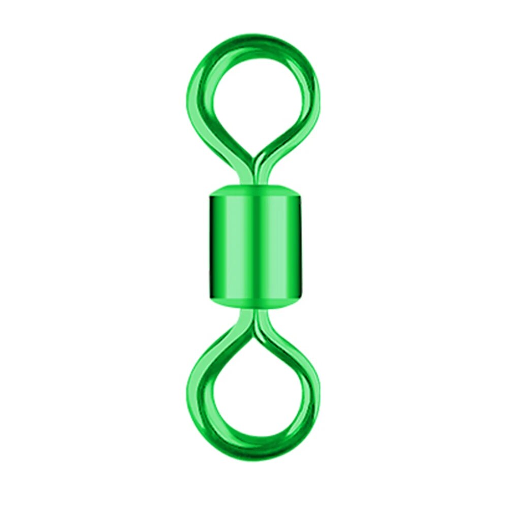 Рыболовные вертлюги DNDYUJU медные 50 шт Зеленый, 50pcs Size 8, green