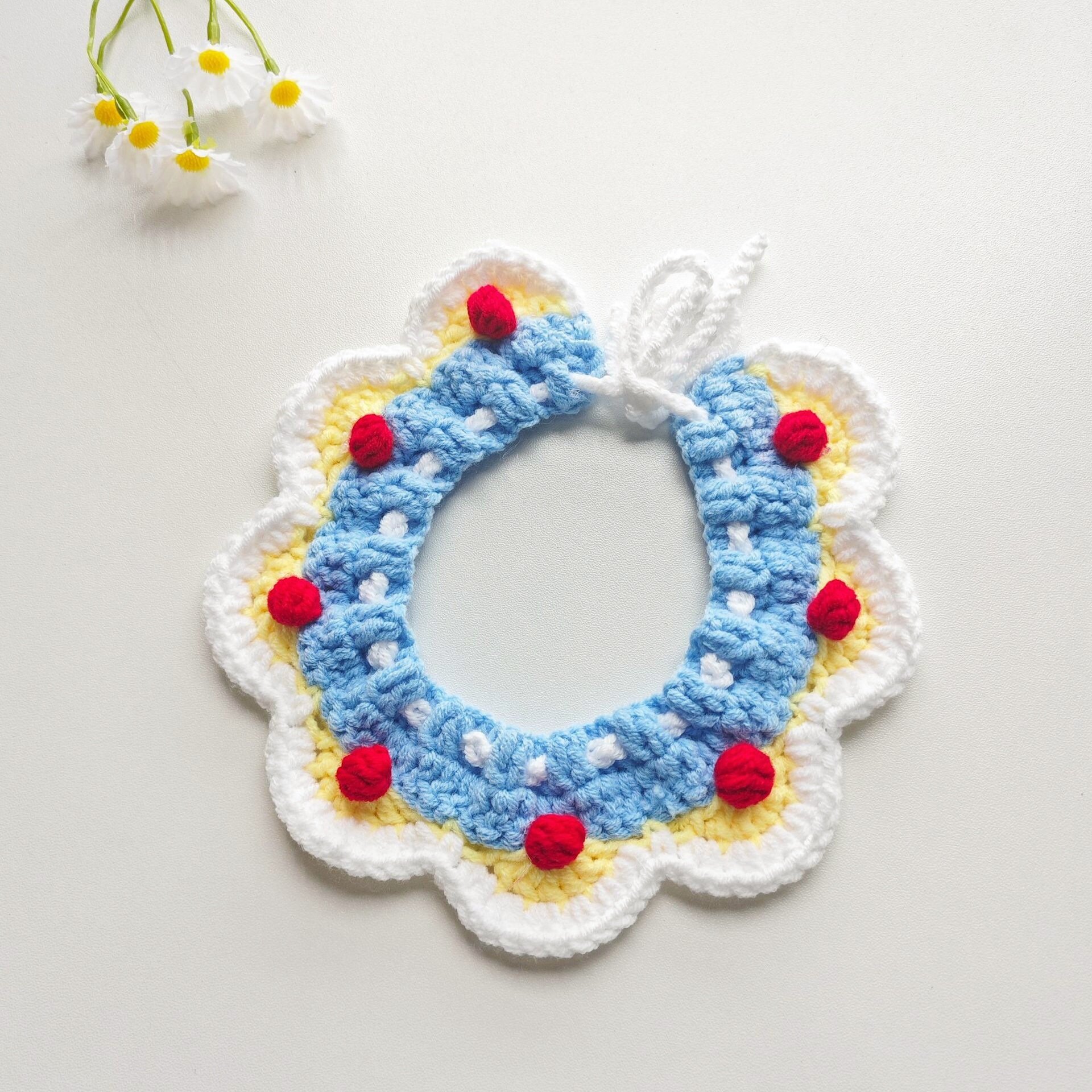 Вязаный накидка для шеи для кошек и собак, рождественские аксессуары для питомцев, милый тедди, британская короткошерстная, оптовая продажа