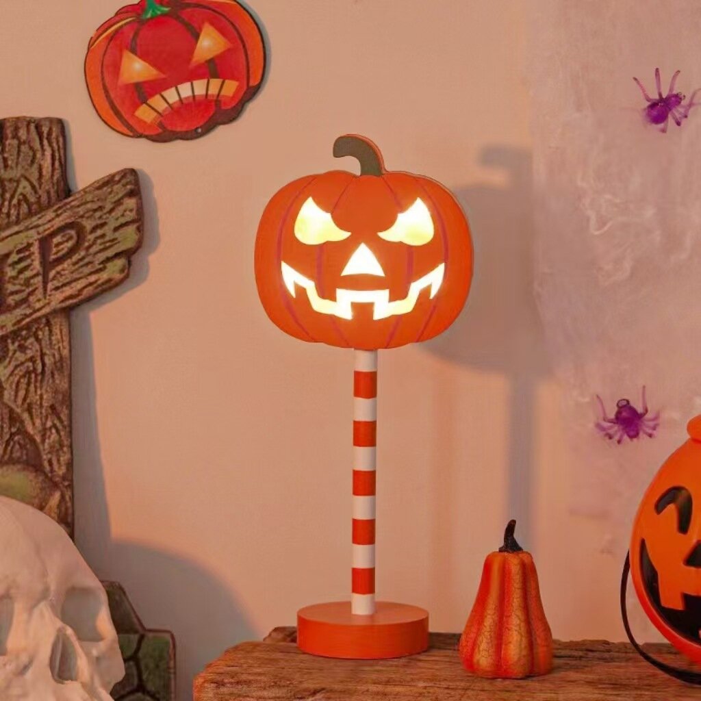 Кросс-бордер новый светодиодный декоративный свет для Хэллоуина, тыквы, призрака, черепа, летучей мыши, деревянный декоративный ночник