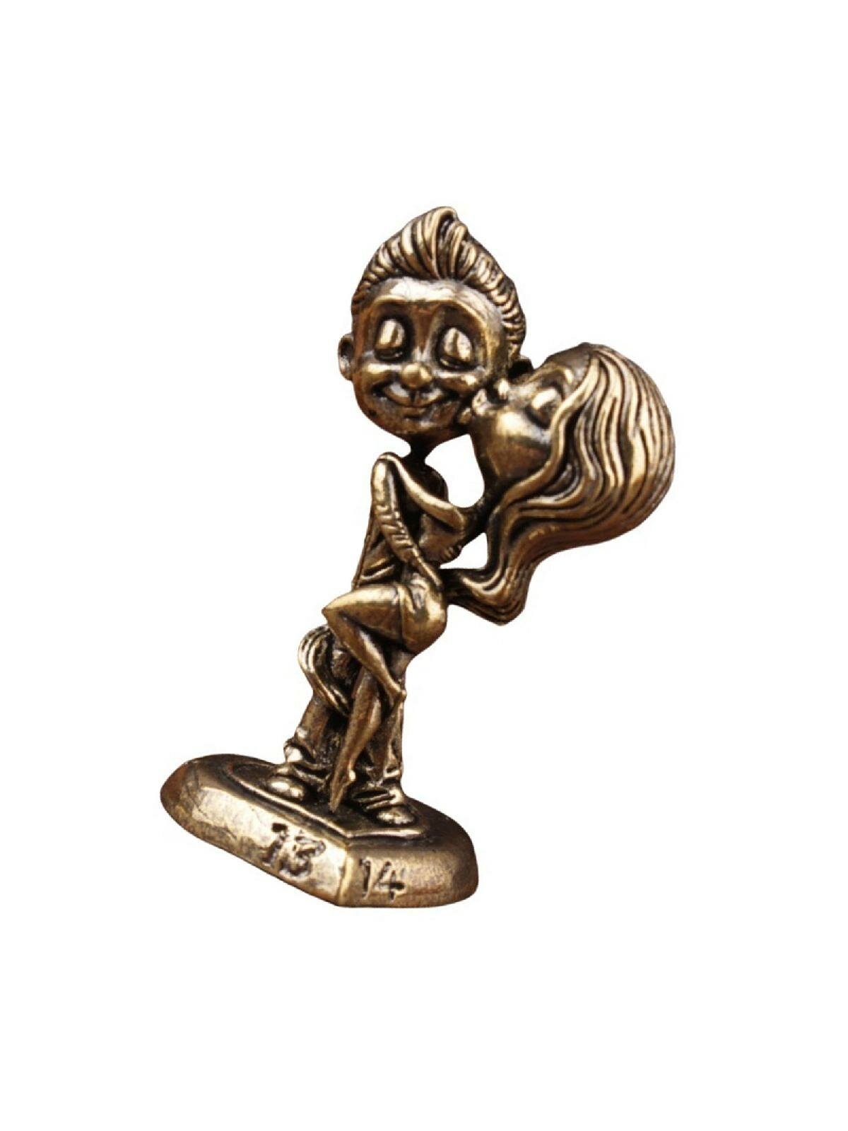 Металлические скульптуры пары Статуи влюбленных Коллекционные Статуэтки Украшения стола