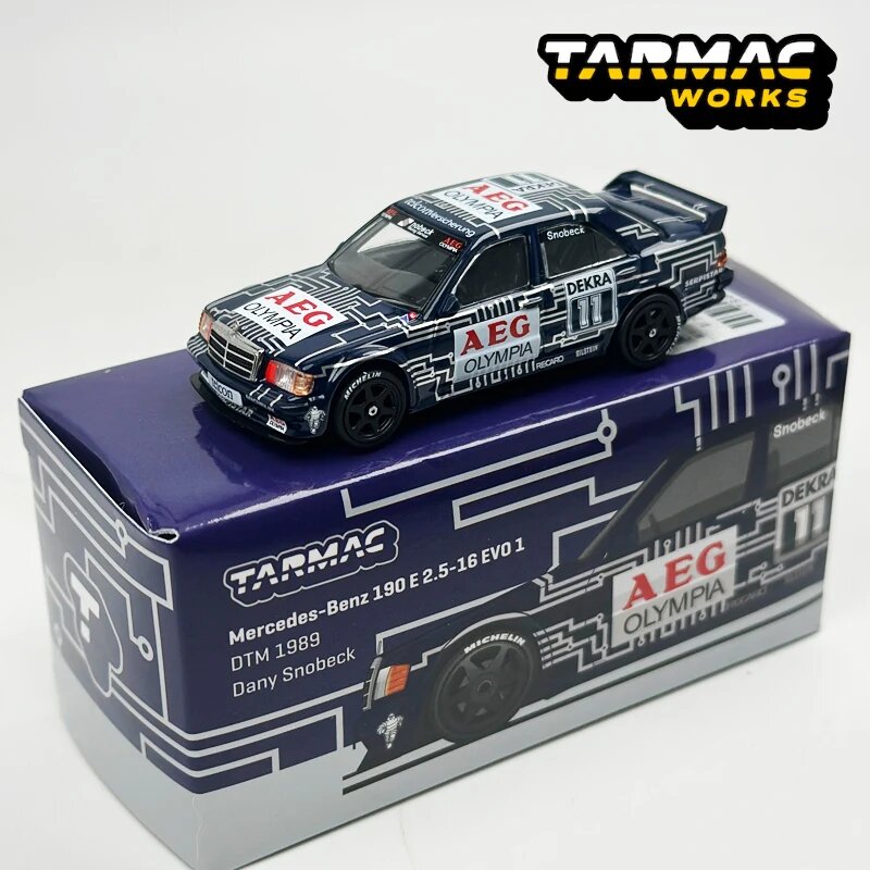 Tarmac Works Mercedes-Benz 190E 2.5-16 EVO 1 DTM 1989 модель автомобиля из металла