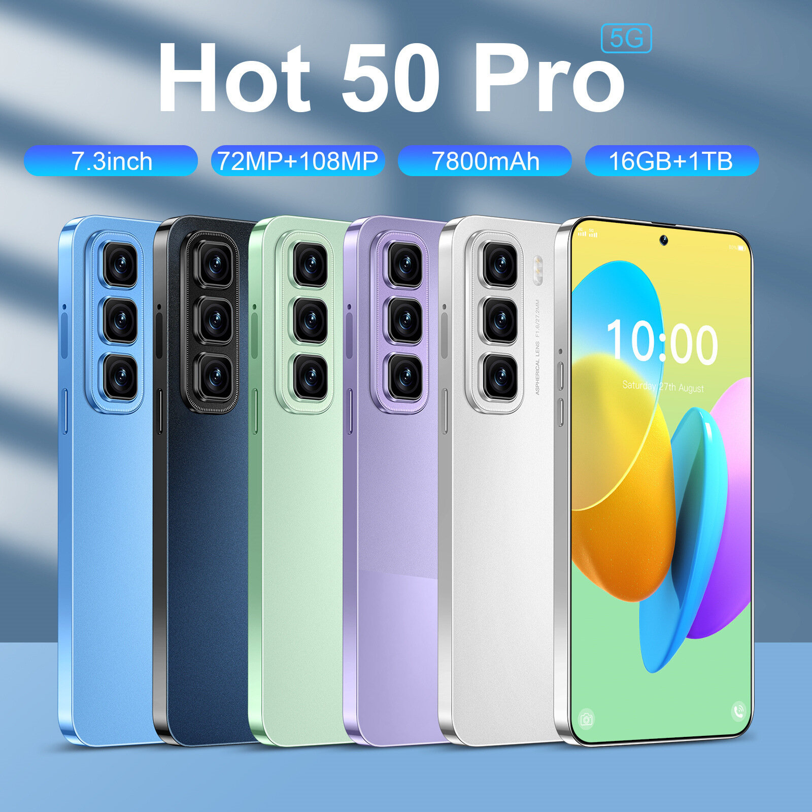 Hot50 Pro — 6,6-дюймовый Android-смартфон «все в одном» с 2 ГБ оперативной памяти и 16 ГБ встроенной памяти.