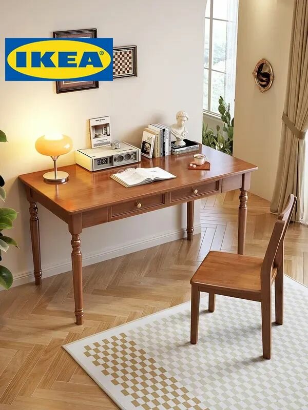 Светлый роскошный американский письменный стол из массива дерева