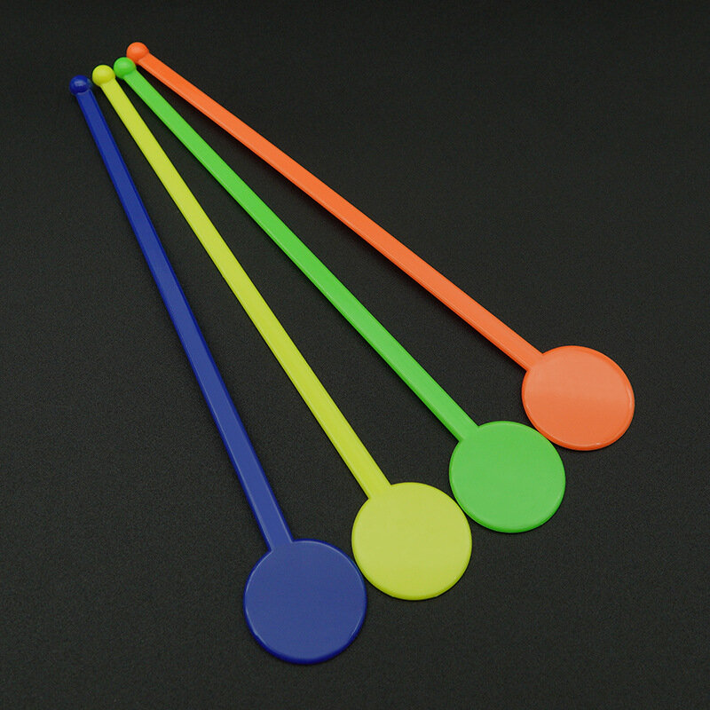 Круглая пластиковая кофейная мешалка, палочка для смешивания KTV, пластиковая палочка для сока, декоративная круглая палочка для перемешивания напитков, с возможностью нанесения логотипа