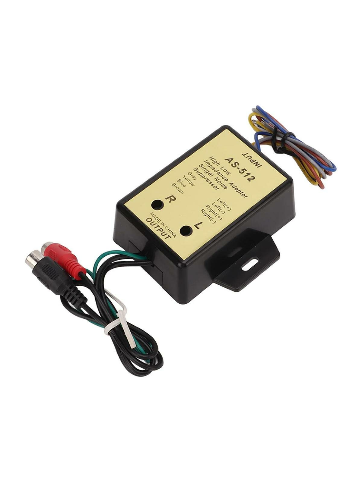 Аудио Преобразователь выходного уровня динамика Адаптер с высоким низким сопротивлением 2 Канала