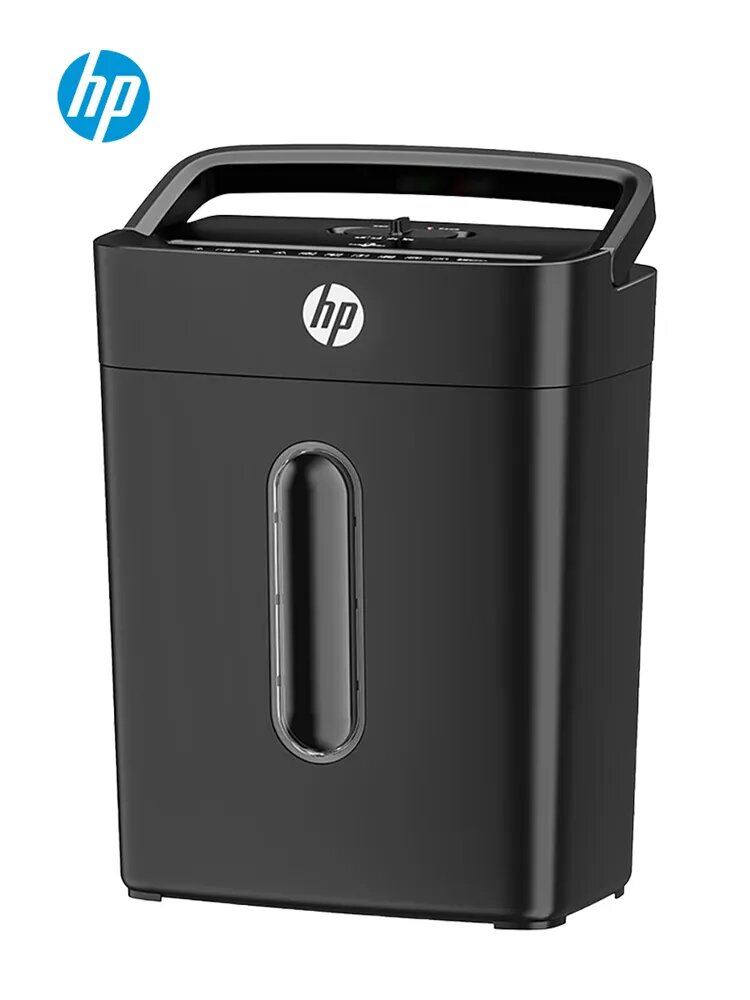 HP Шредер Офисный Фрагментный, секретность 4, 15 л, черный, черный матовый