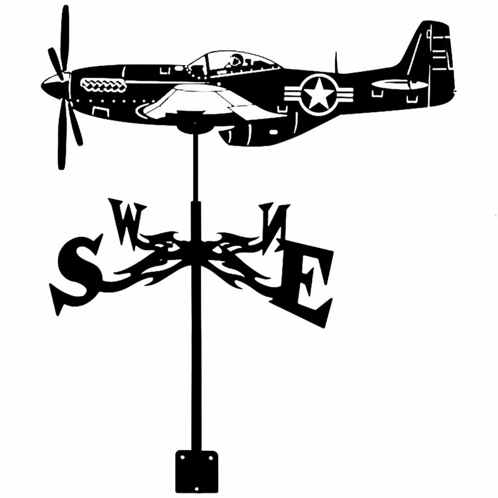 Флюгер самолет декоративный