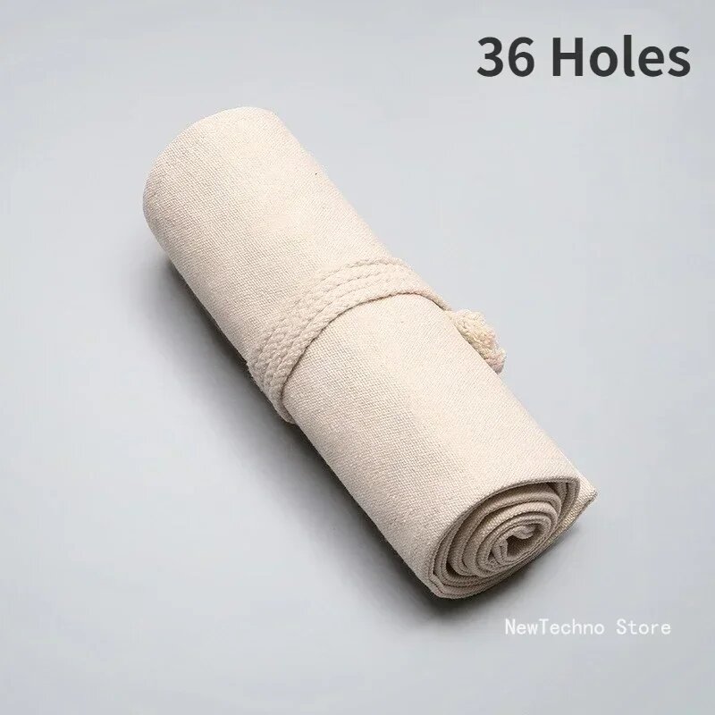 Холщовый пенал для ручек Beige, 36 Holes