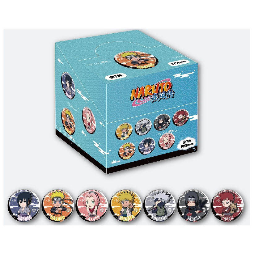 Официальный значок Наруто TV - Значок "Связь времени" Слепой бокс Баджи Саске Наруто Аниме Двумерный