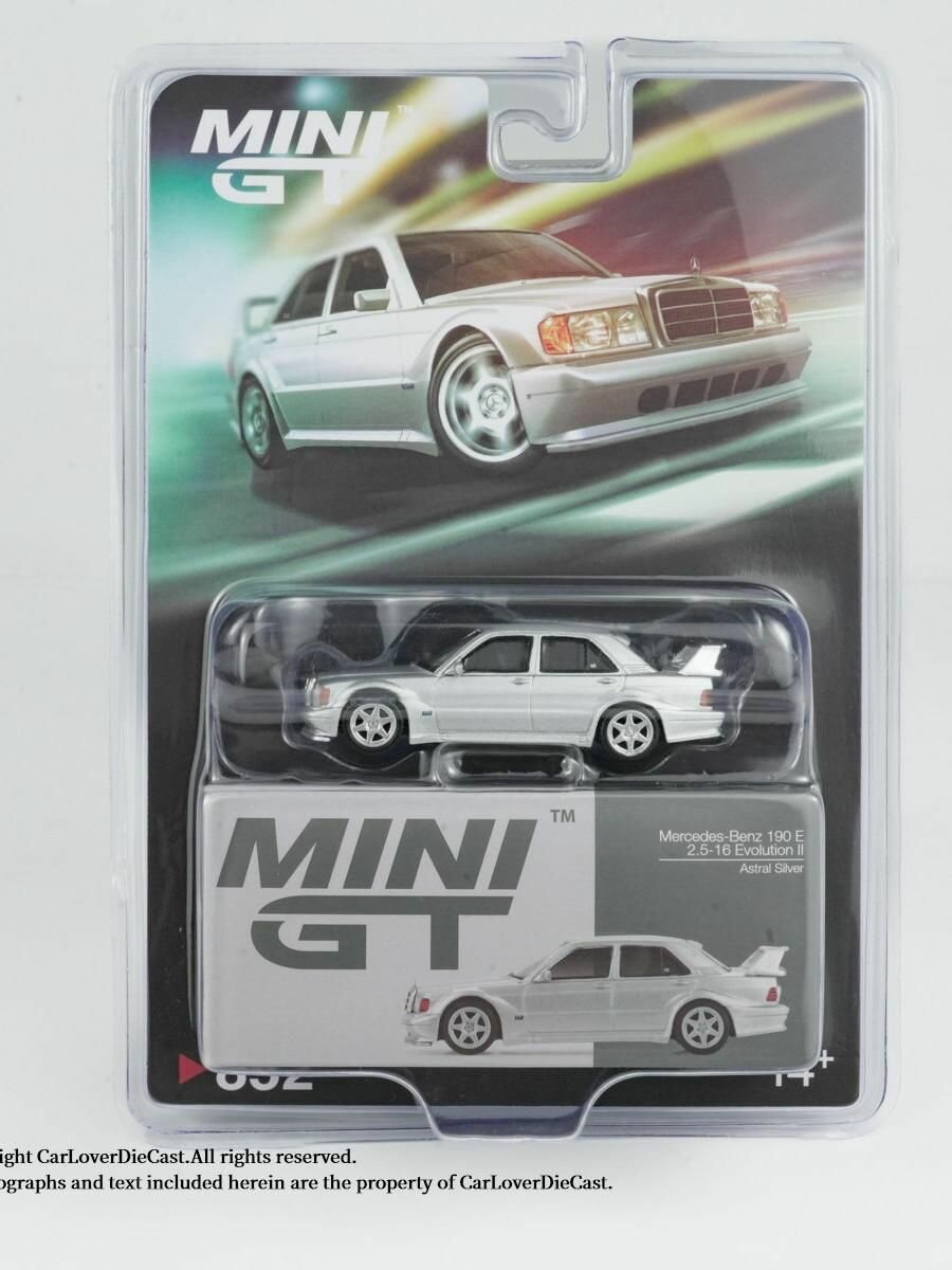 Машинка MINI GT 1/64 MGT 852 BL Mercedes-Benz 190E 2.5-16 Evolution II Astral Die-cast Alloy Car Model Collection Gift