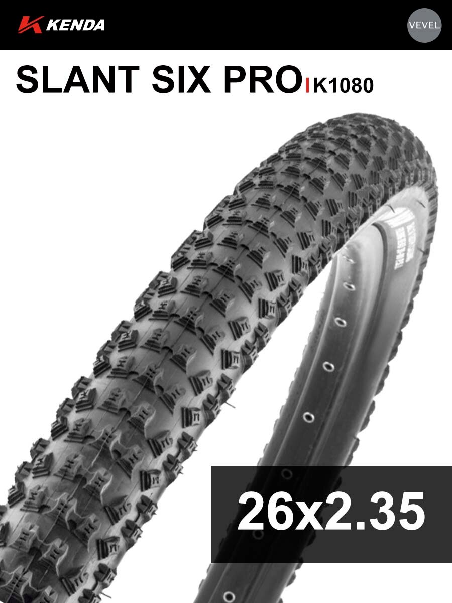 Покрышка велосипедная KENDA SLANT SIX PRO K1080 29x2,35 (58-622), грязевой протектор