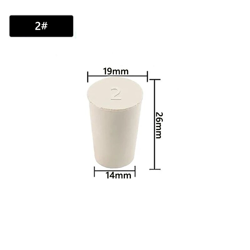 Лабораторная резиновая пробка коническая Type-2 x5pcs