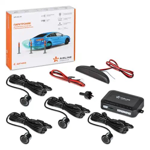 Парковочный радар 8 датчиков, светодиодный экран