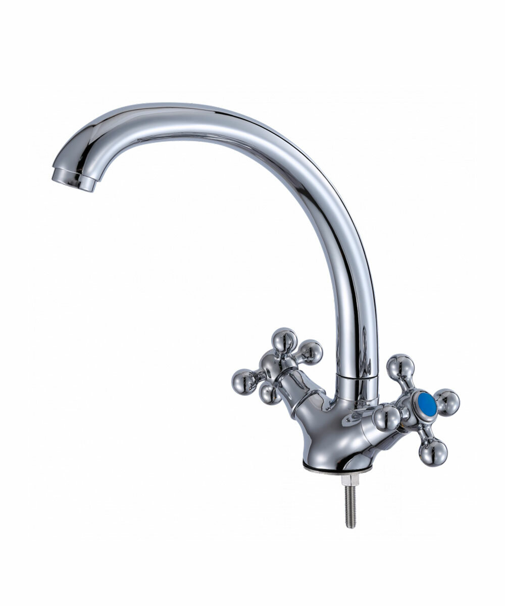 Смеситель для кухни от бренда Hansen на шпильке с углом поворота 180° H42150 хром