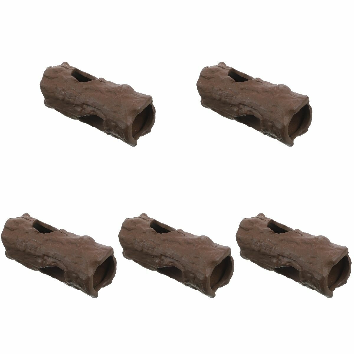 Набор из 5 аквариумных домиков из красной глины для укрытия креветок и рыб, темно-коричневые