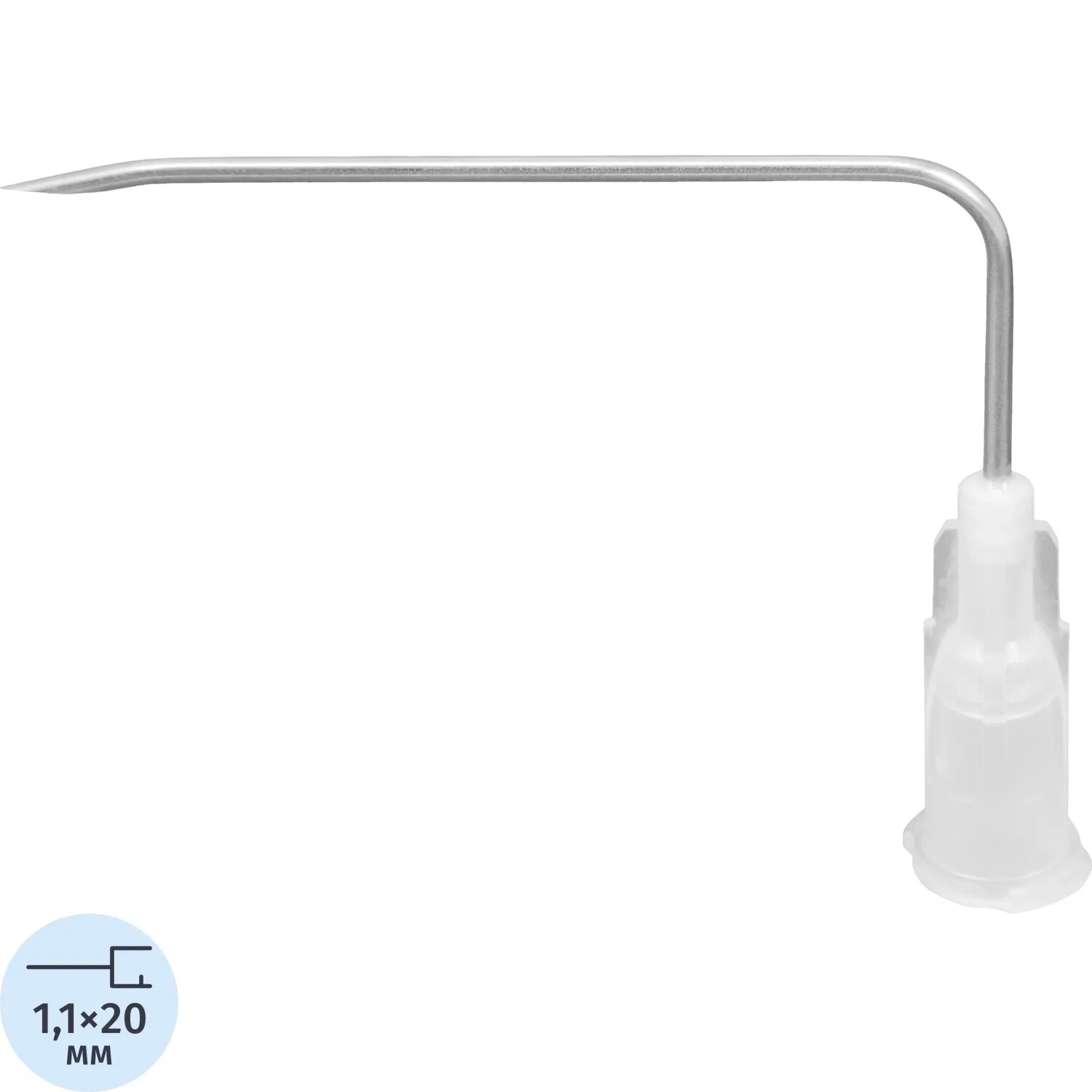 Игла Губера изогнутая, прямой угол, HC 1920 19G (1.1х20 мм) KDL 10шт/уп