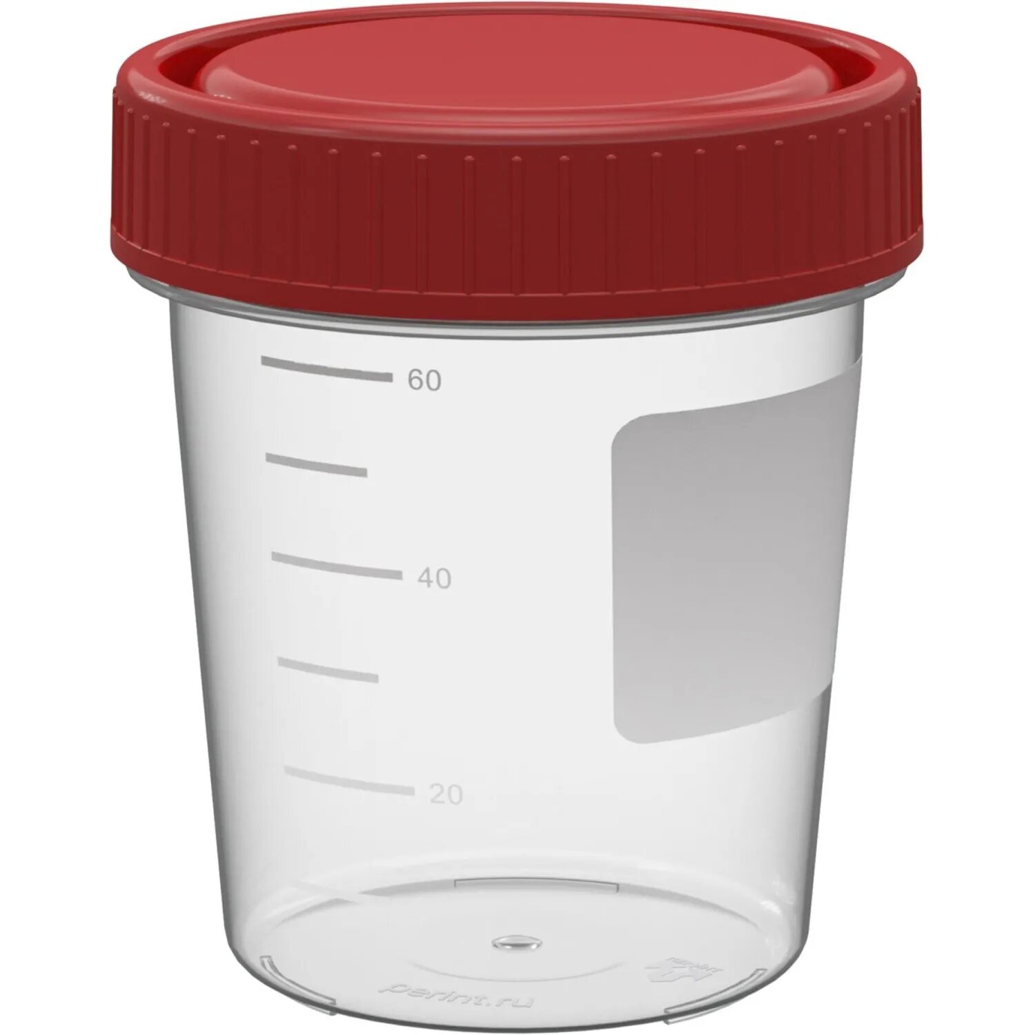 Контейнер д/сбора биопроб Перинт н/с 60мл КО0НПП, 500шт/уп с крышкой