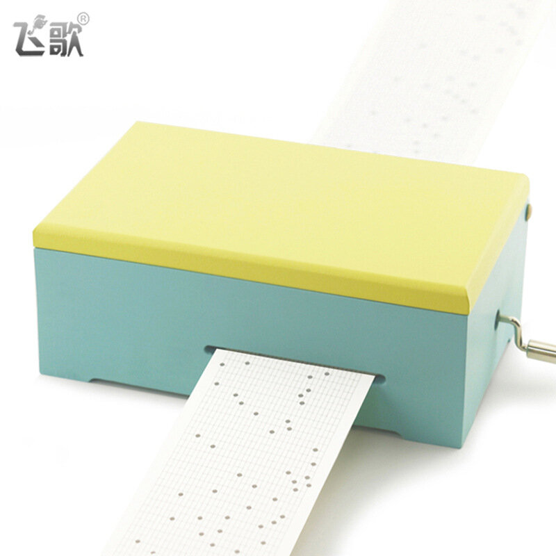 Музыкальная шкатулка Feige 15/30 тонов с ручным приводом и нотами, винтажная деревянная DIY шкатулка с восемью тонами, креативный подарок DIY