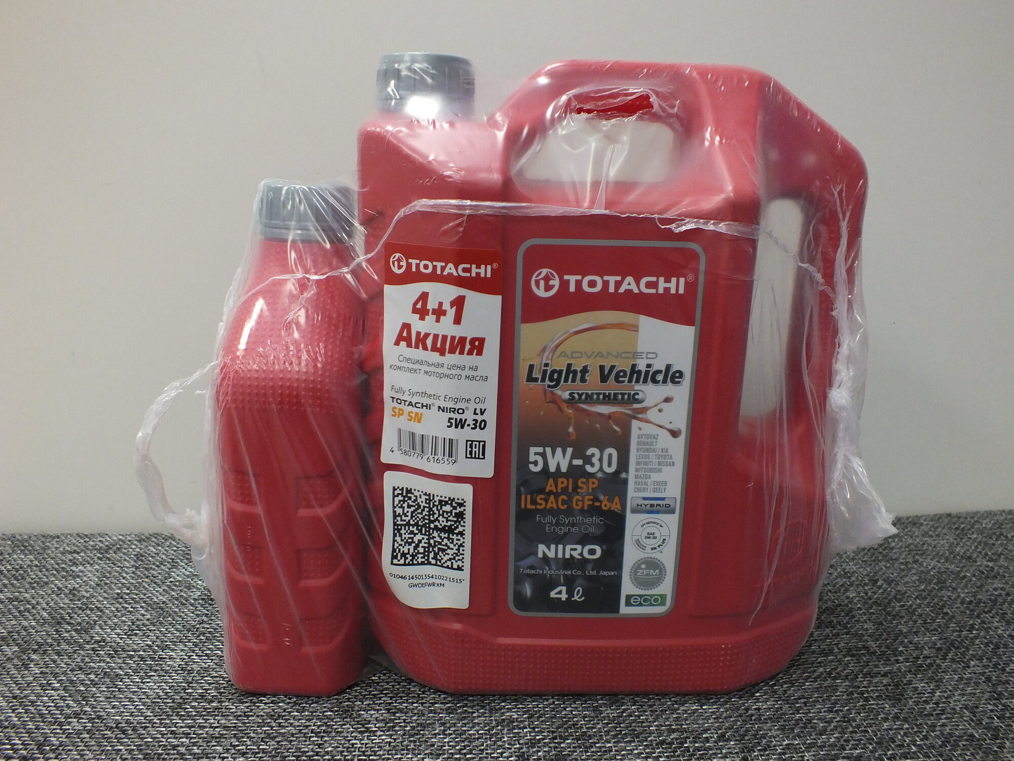 TOTACHI Масло (Акция 4+1) Totachi Niro Lv Synthetic 5W-30 Api Sp, Sn Plus, Sn/Cf, Acea A3/B4