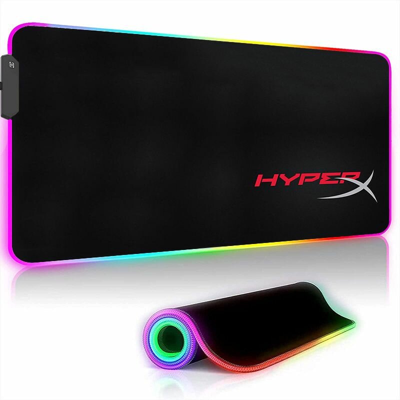 Игровой коврик HyperX, для мыши, с RGB-подсветкой, прошитые края, 90см x 40см