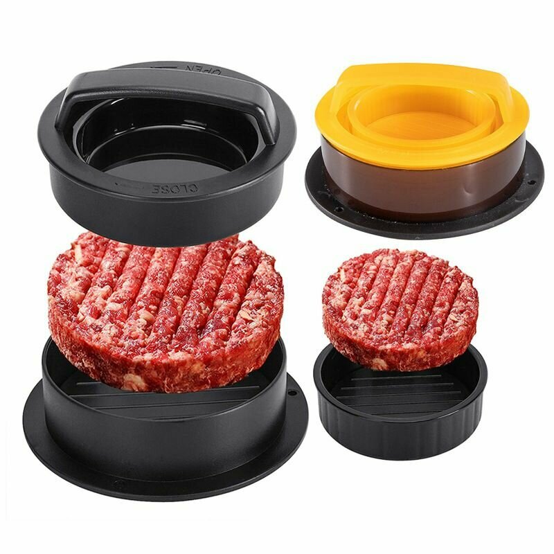 Пресс для бургера / Форма для котлет гамбургеров с начинкой / Набор инструментов и аксессуаров для барбекю и гриля