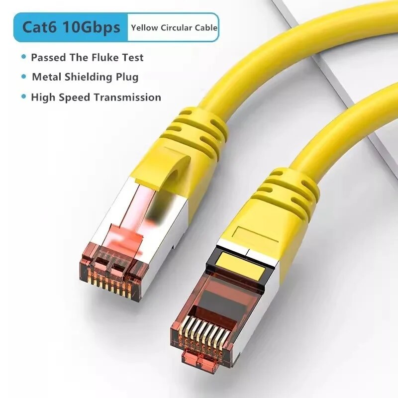 Cat6 Ethernet кабель RJ45 белый 0.25 м Yellow, 1m