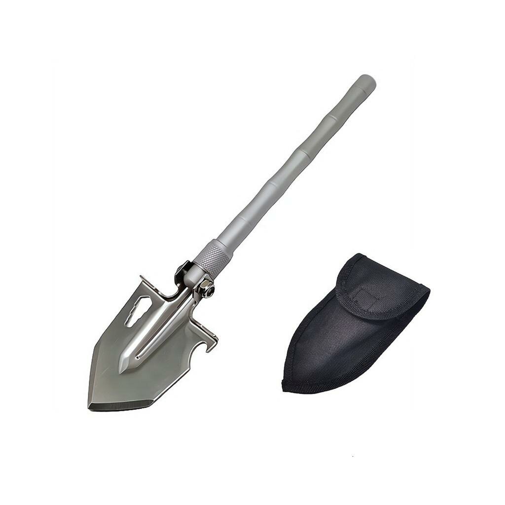 Маленькая кемпинговая лопата с металлической рукояткой, набор для выживания с огнивом и ключом для бутылок