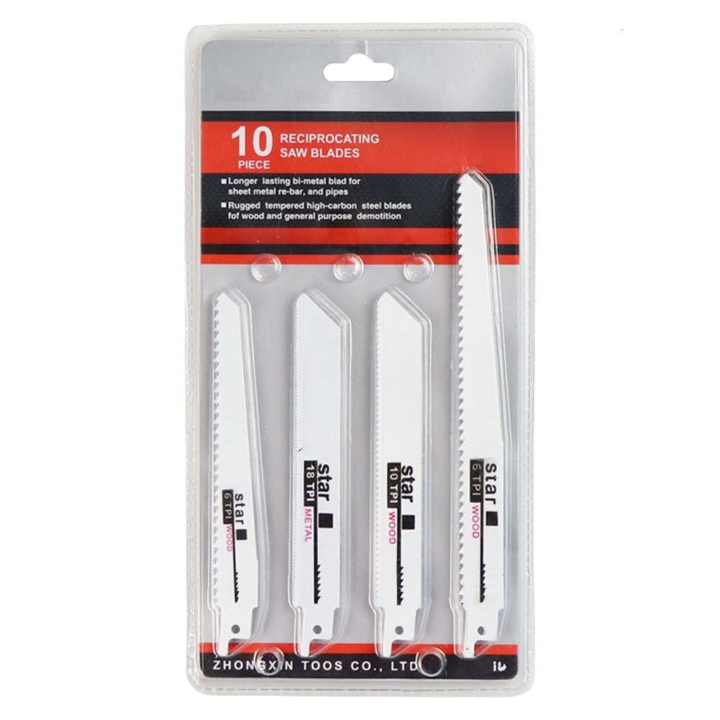 Пила ленточная 10 шт, ножовочное полотно из углеродистой стали, Возвратно-поступательные пилы w