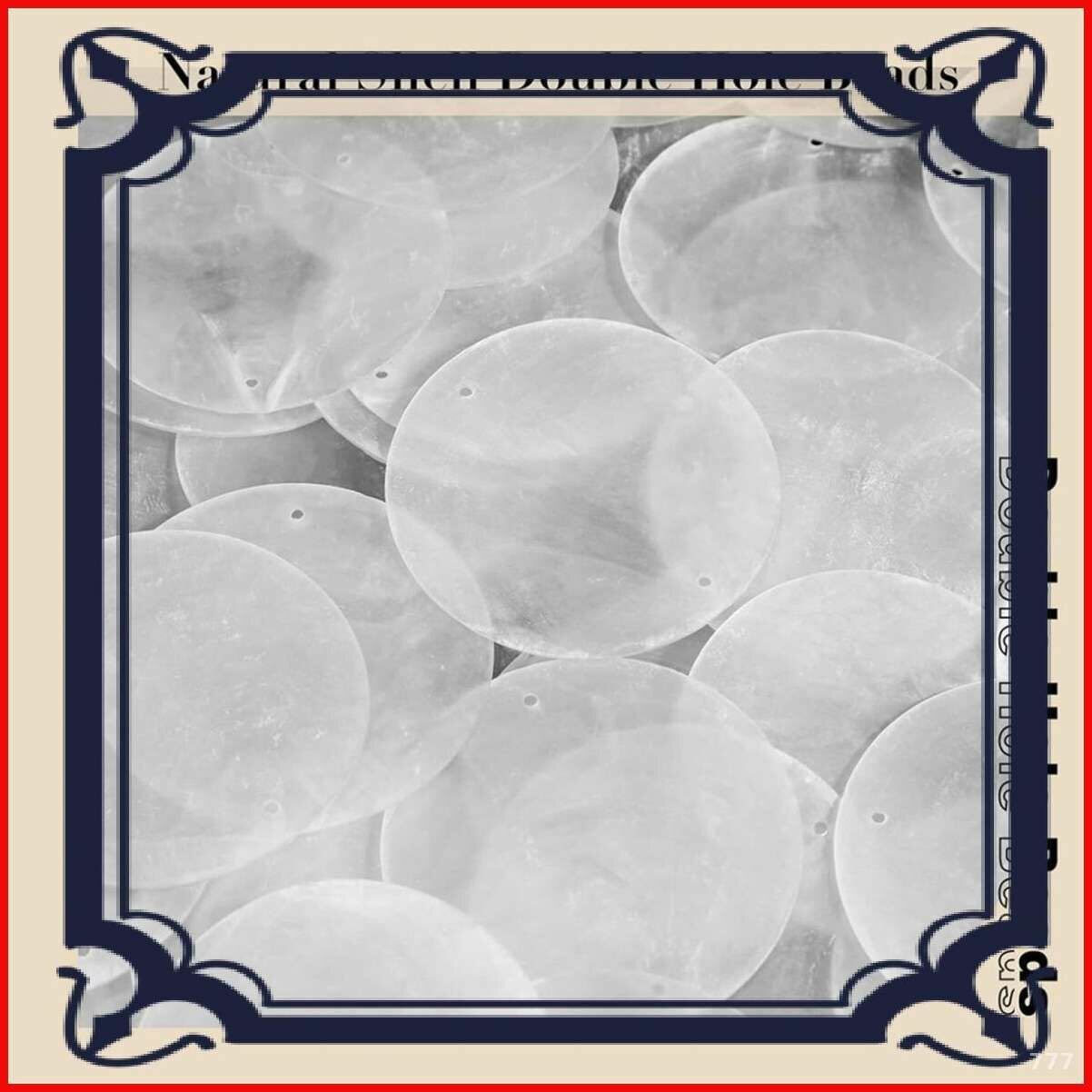 Эксклюзивные морские ракушки Capiz, 100 шт. Натуральные круглые раковины устриц диаметром 2 дюйма