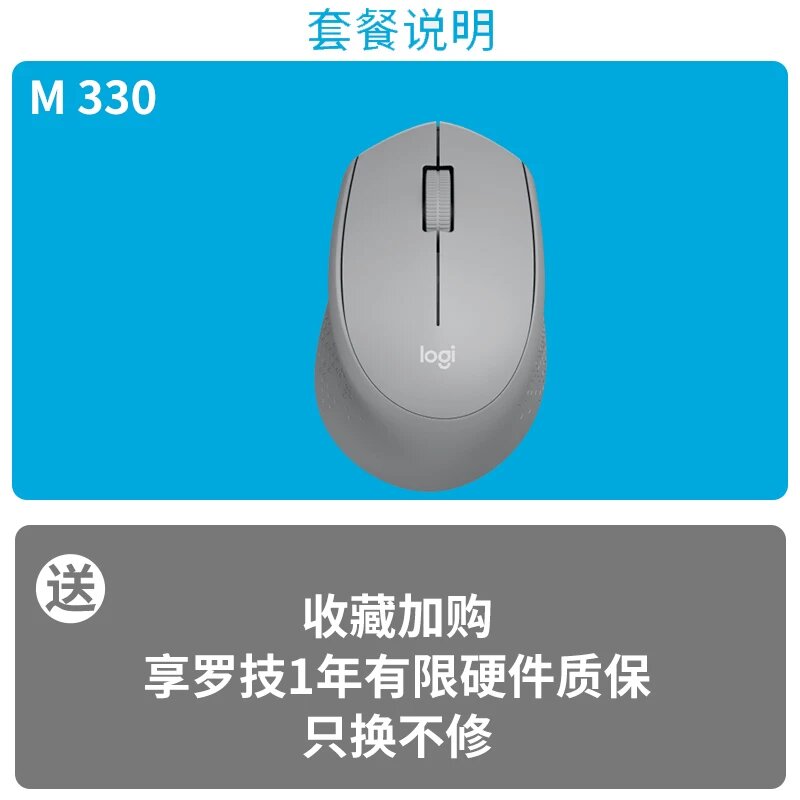 Оригинальная новая беспроводная мышь Logitech M330, бесшумная, почти бесшумная, для компьютера, 220, без упаковки