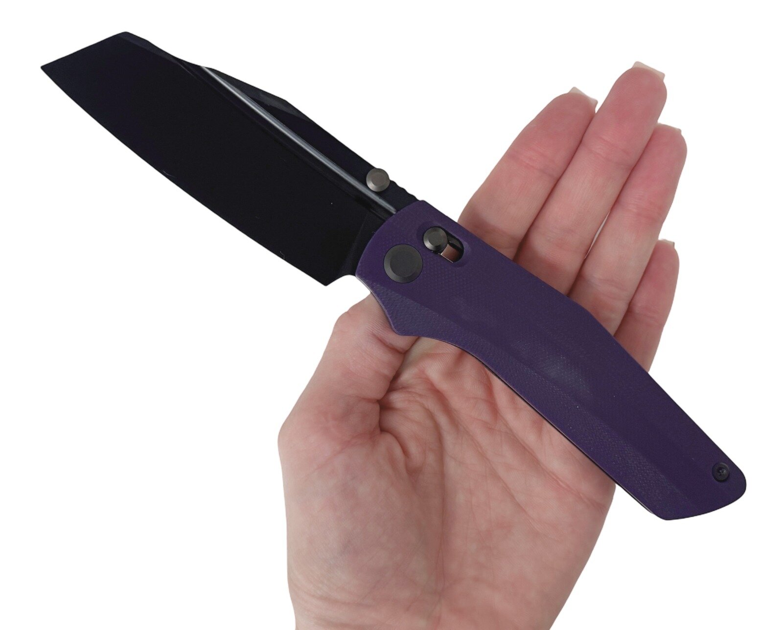 Складной нож TuoTown Sor, сталь T10S PVD, рукоять G10 purple, Titanium TC4, арт. TPW-SOR-B