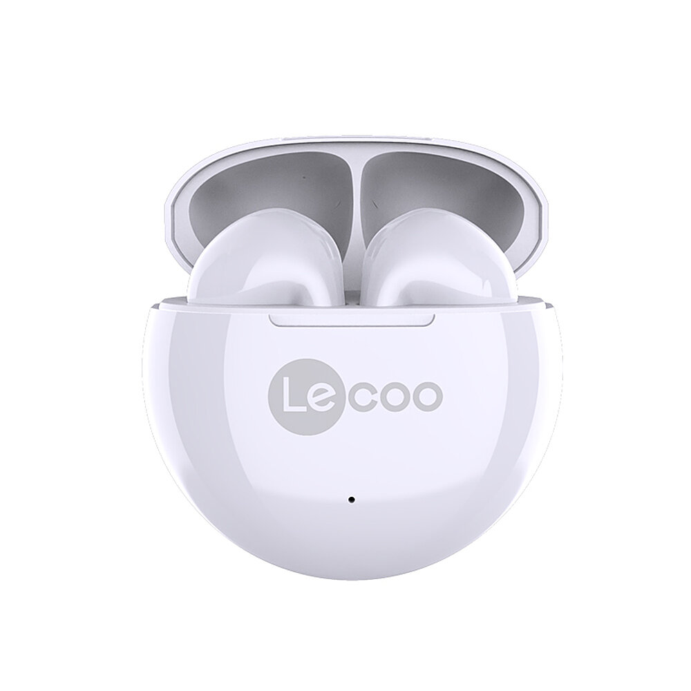 Lecoo C2 Наушники True Wireless BT Полуступные Спортивные Наушники Чип BT5.1 Графеновый Композитный Диафрагма Умное Сенсорное Управление Белый