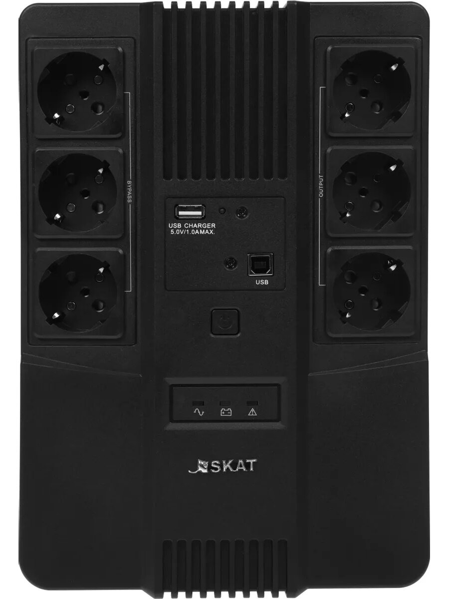 Источник бесперебойного питания Бастион SKAT-UPS 800 AI 800ВА/480Вт black