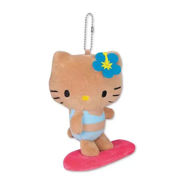 Милый брелок-доска для серфинга в виде русалки Hello Kitty из мультфильма Sanrio — модный аксессуар, подарок на день рождения для девочки.