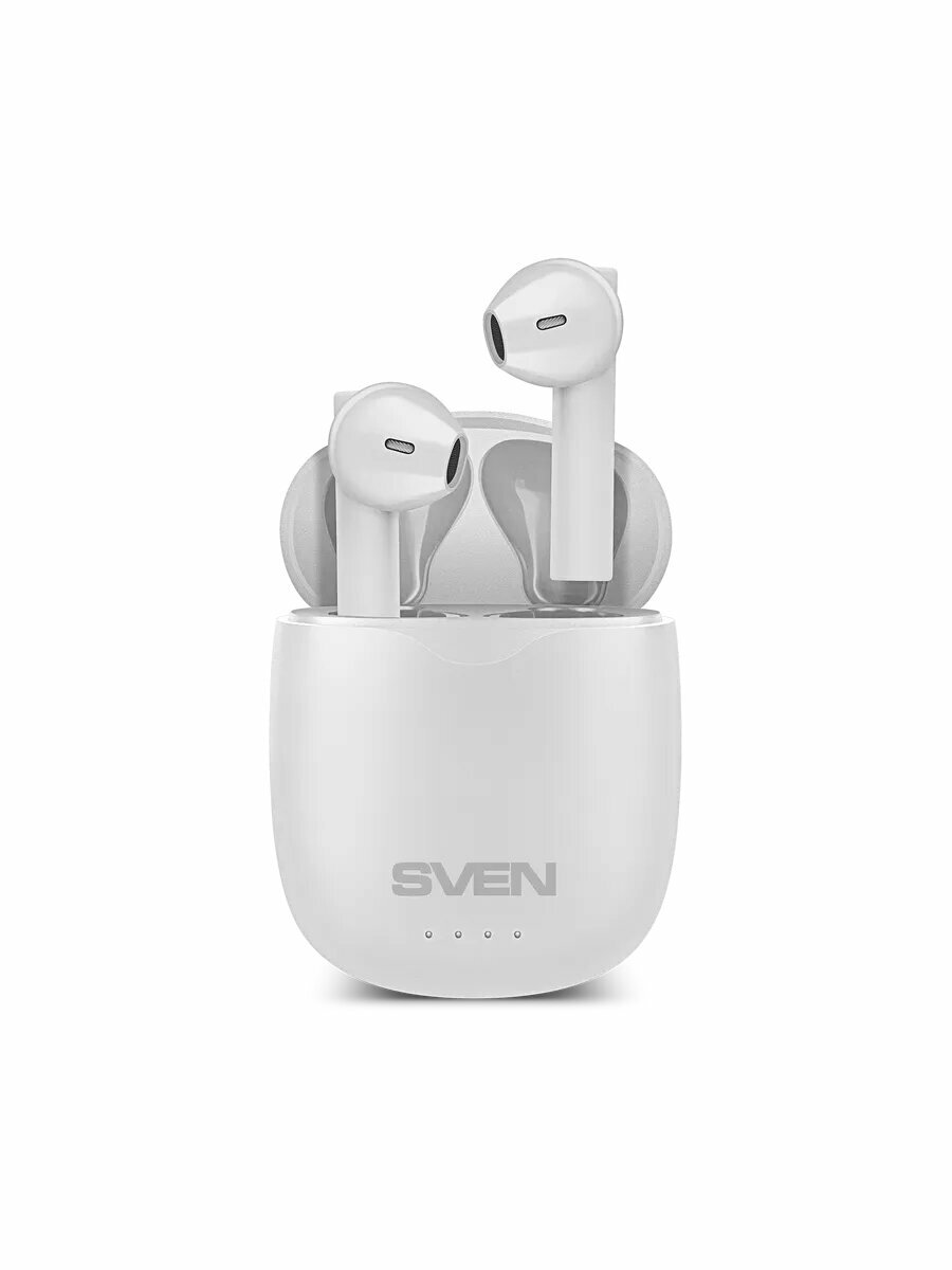 Наушники E-727BTбел BТ, ТWS, магн заряд кейс, беспровод