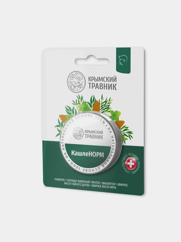 Крем бальзам на травах и маслах от кашля КашлеНорм, 20 мл