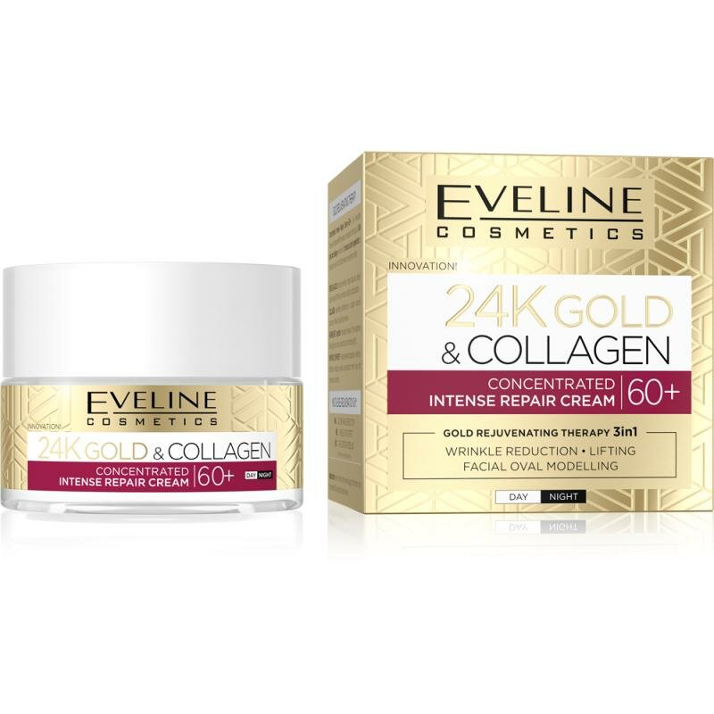 Крем для лица Eveline 60+, восстанавливающий, концентрированный, 50 мл (5143)