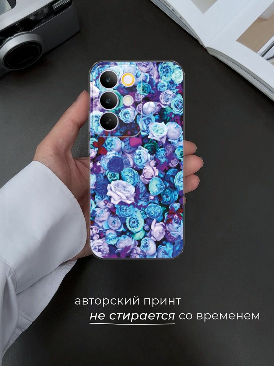 Чехол на Realme C85 Pro / Реалми C85 Про с принтом Цветочный ковер — фото 1
