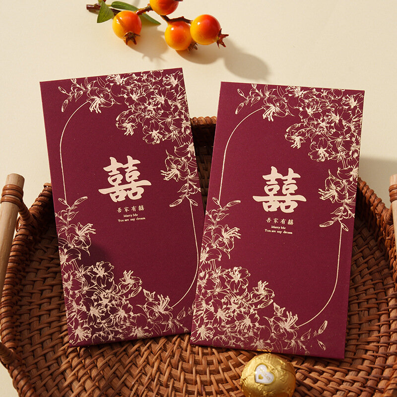 Горячая распродажаКрасные конверты для свадеб, новый китайский стиль, высококачественные деньги для смены фамилии и поделки с гостями, подарок для блокировки двери, возвратный подарок, красный пакет на тысячу юаней