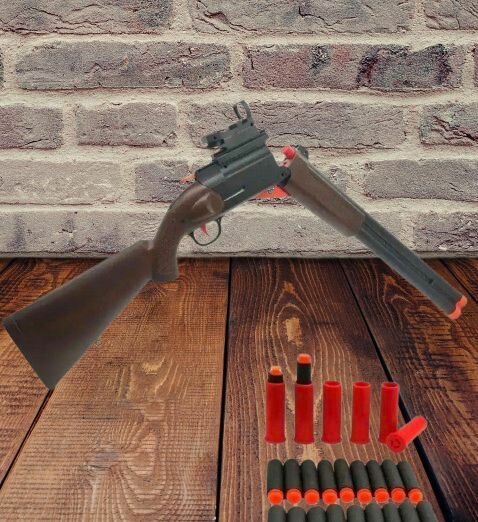 Игрушечный Дробовик / с выбросом гильз и мягкими пулями Blaster/ Винчестер с реалистичной стрельбой и перезарядкой гильзами