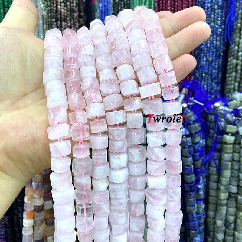 Бусины тигровый глаз 9-11 мм YWROLE Розовый, 9-11mm 32-34pcs 36cm, rose quartz