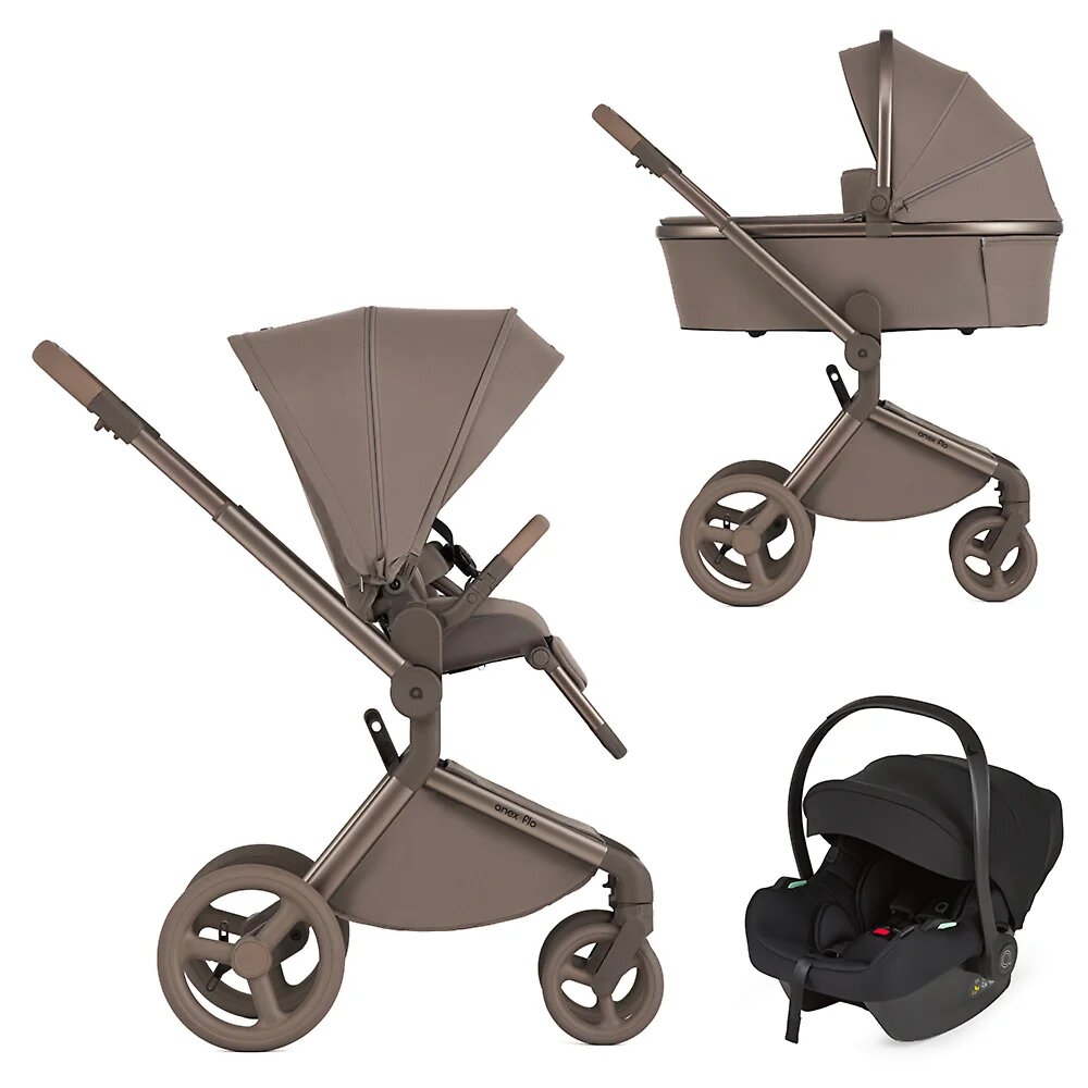 Детская коляска 3в1 Anex Flo, цвет Yuki (Бежевый)