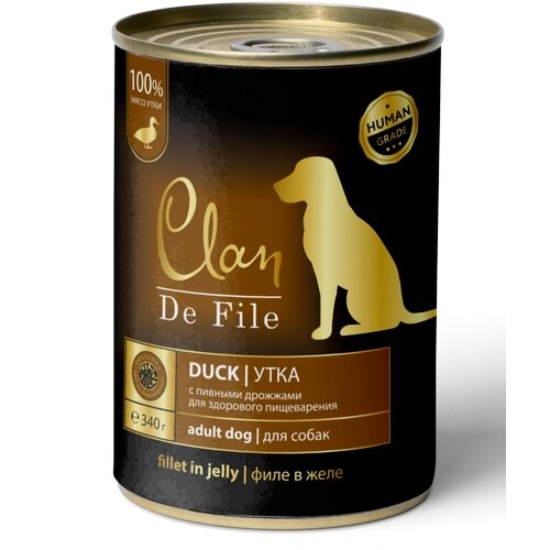Консервы Клан для собак Утка (цена за упаковку) 340г х 12шт