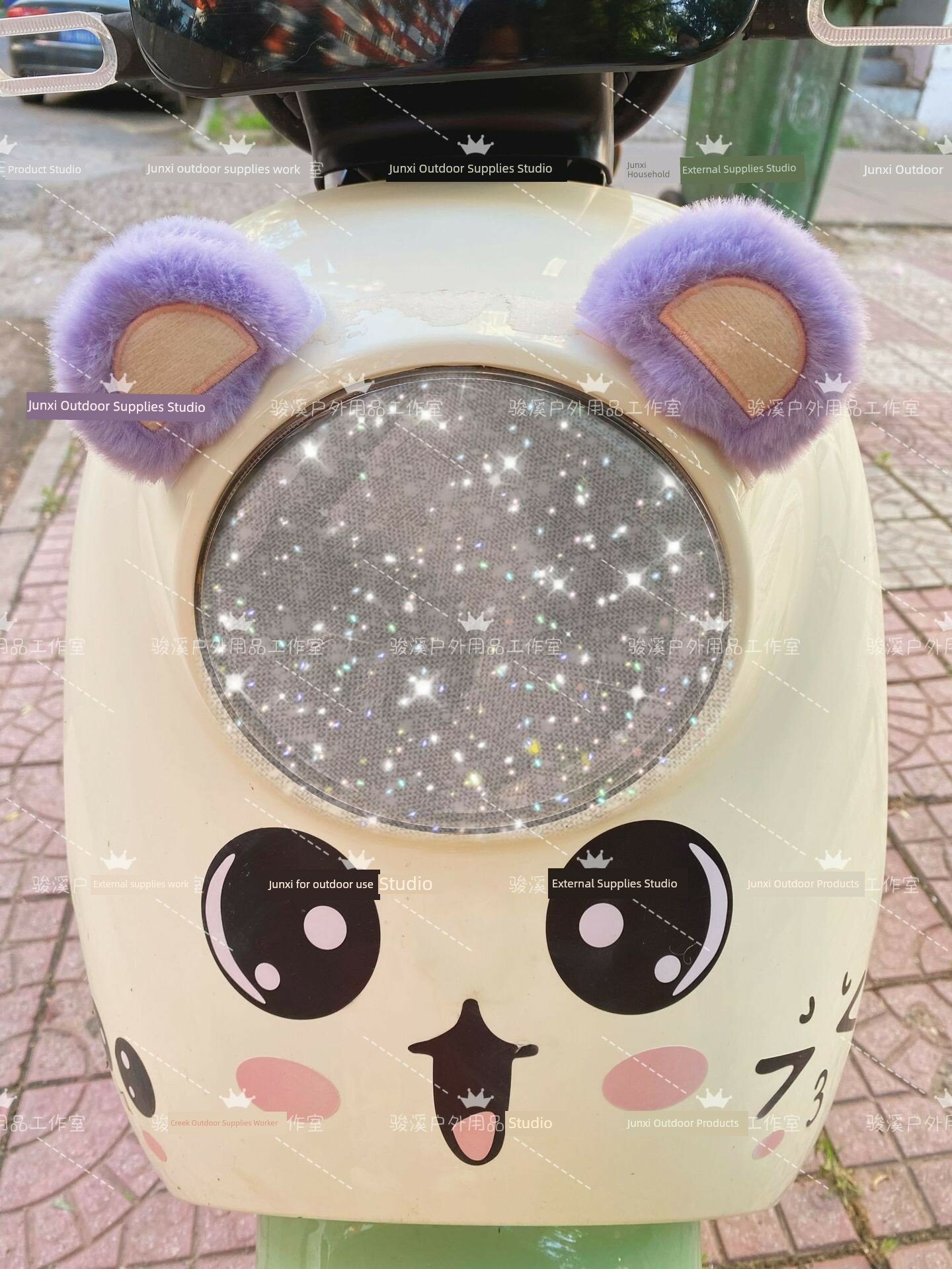 Лыжный шлем, чехол для куклы, аккумулятор, автомобильный шлем, женский милый параплан, украшение с кроличьими ушками