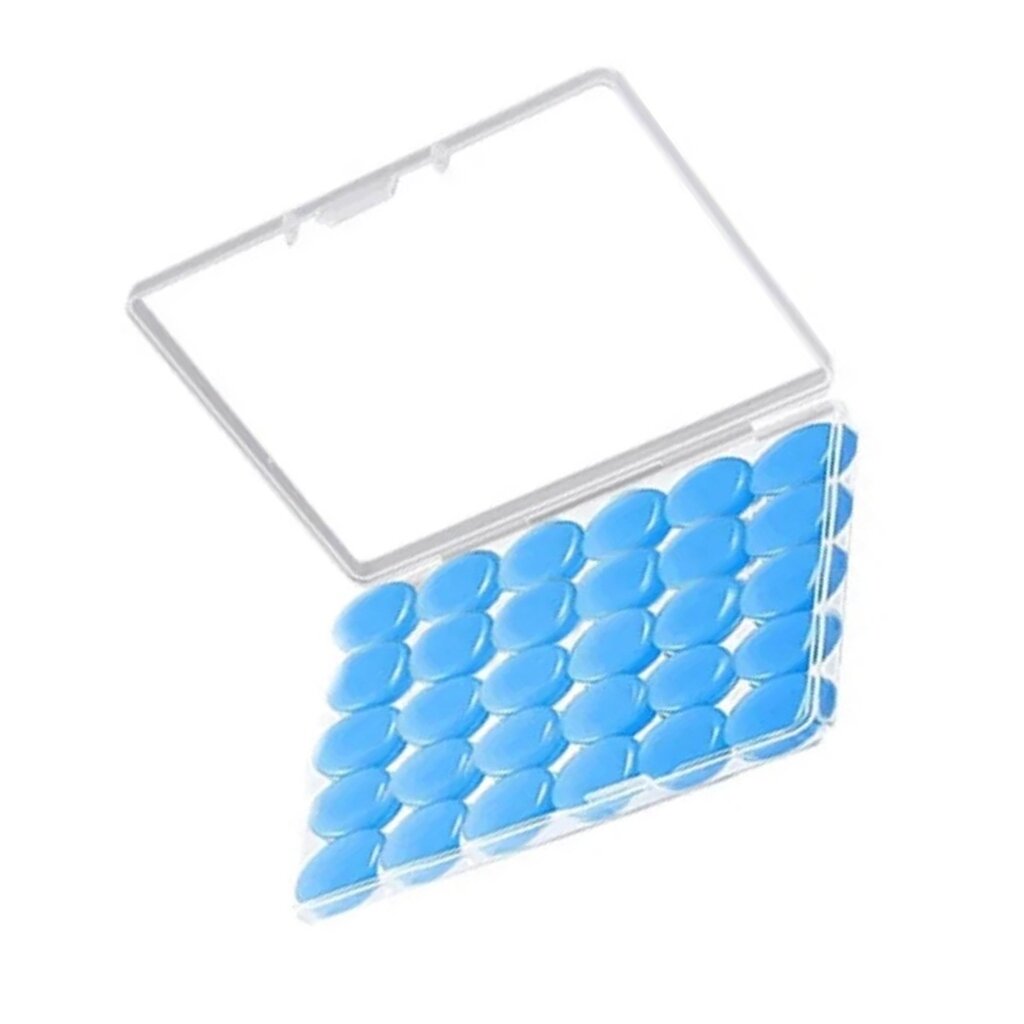 30шт Водостойких мягких силиконовых берушей Многоразовые шумоподавляющие беруши