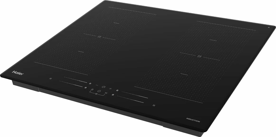 Варочная панель Haier HHX-Y64SFFVB, индукционная, стеклокерамическая, 4 конфорки, функция Booster — фото 1