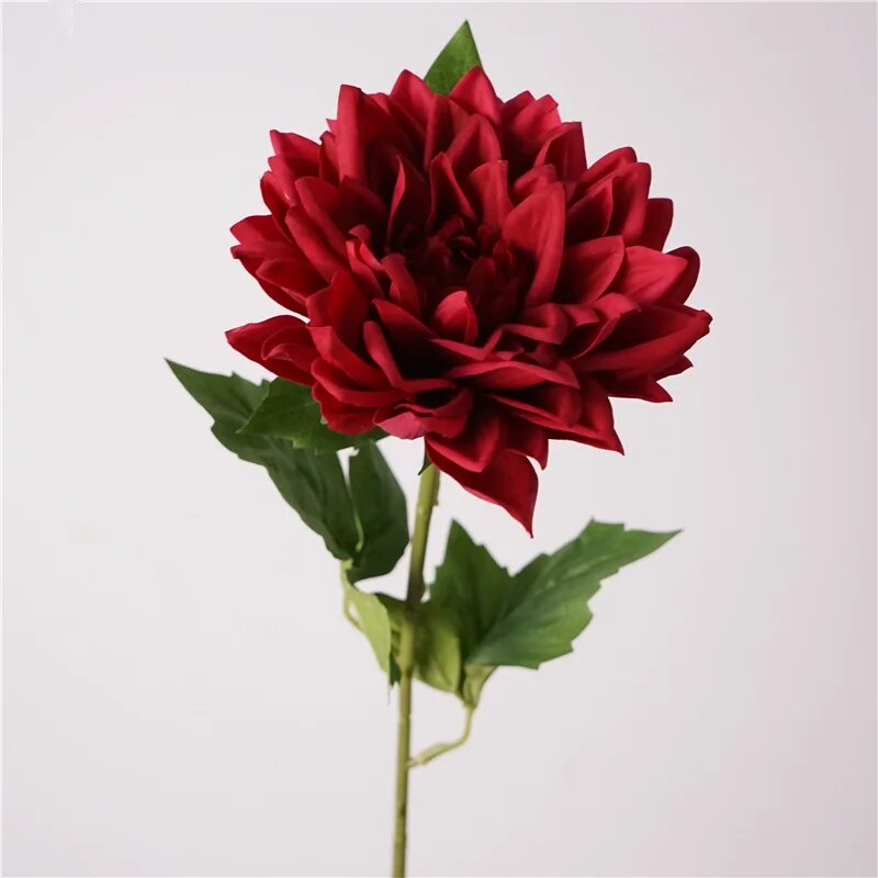 Бордовые искусственные цветы Dahlias Real Touch, 5 шт.