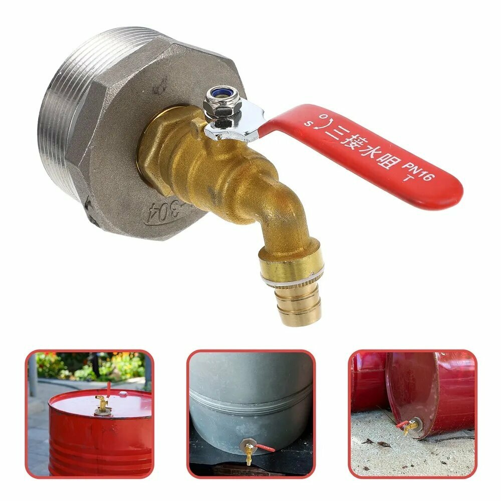 Противотечный Кран Из Латуни, 1 Комплект, Для Садовых И Домашних Водяных Бочек, Удобный Монтаж